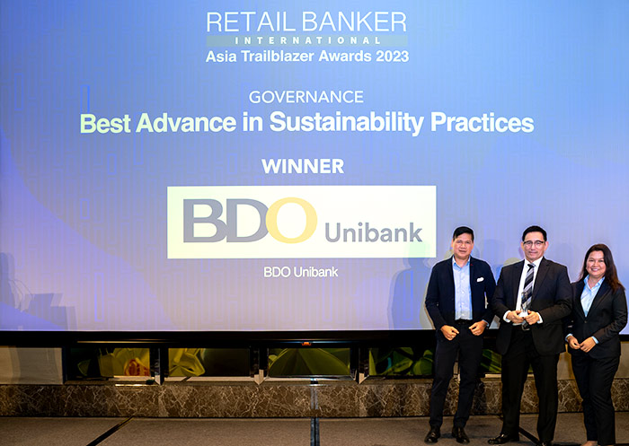 BDO wins Best Advance in Sustainability Practices | BDO Unibank, Inc.