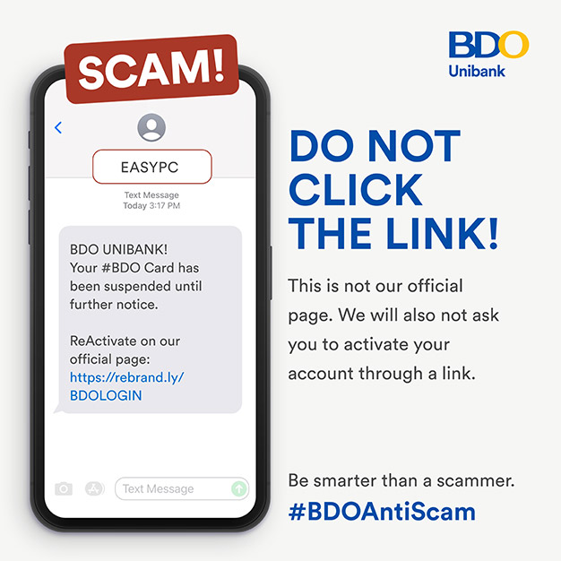 #BDOAntiScam Advisories | BDO Unibank, Inc.