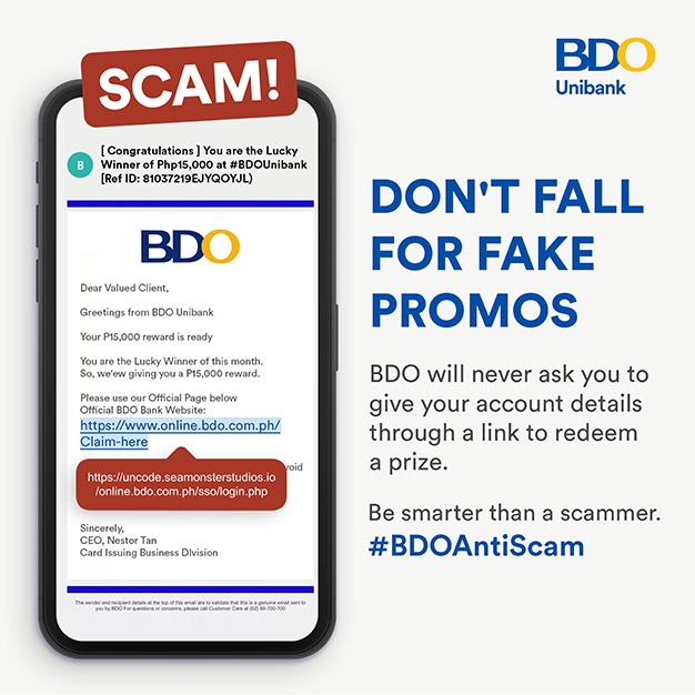 #BDOAntiScam Advisories | BDO Unibank, Inc.